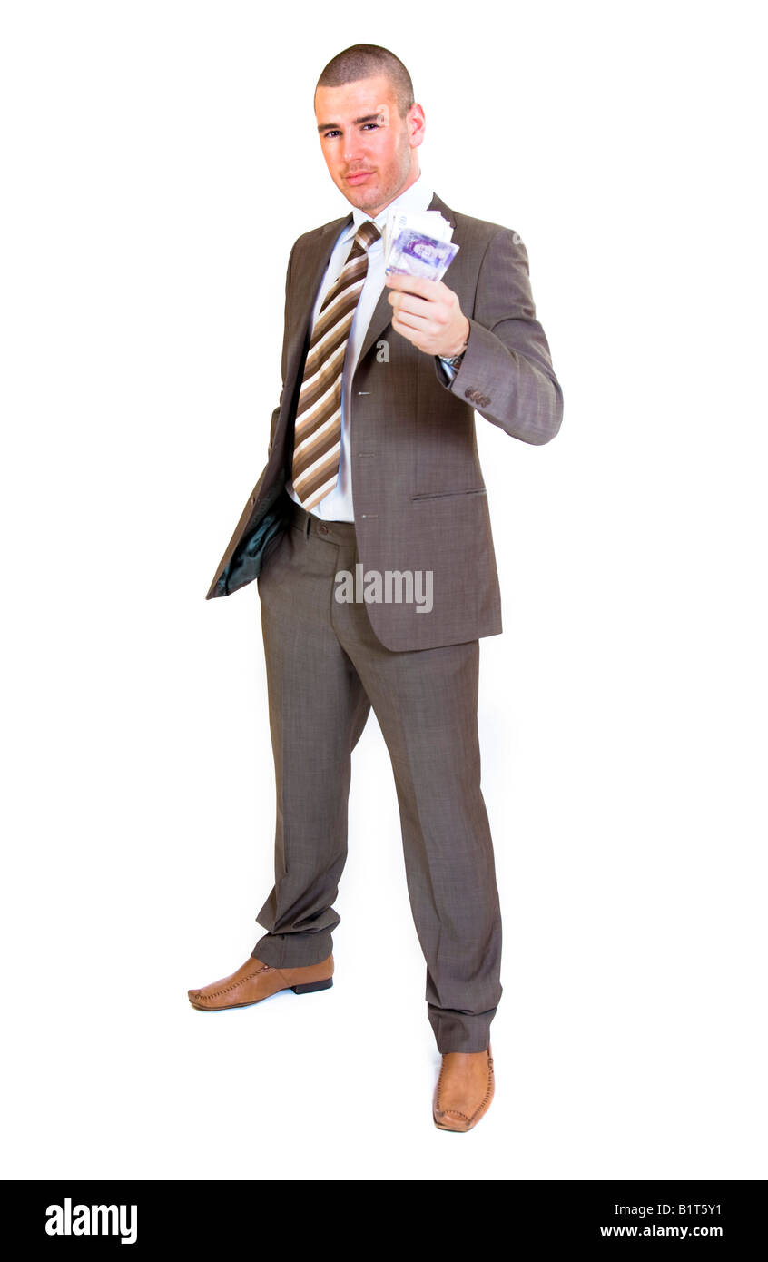 Person with wad of cash uk hi-res stock photography and images - Alamy