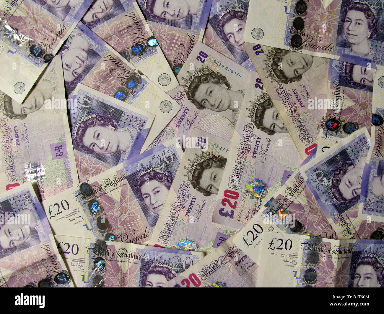twenty pond notes Stock Photo - Alamy