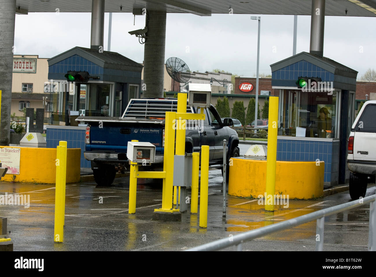 Border Officers questions and or inspects an entrant into the US Port ...