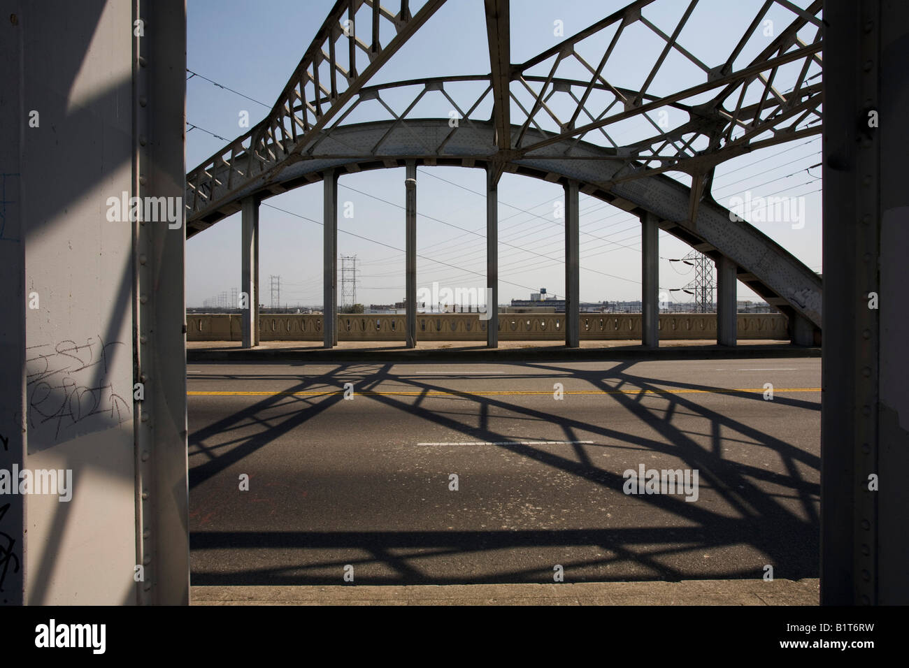 Sixth Street Bridge over Los Angeles River Los Angeles California ...
