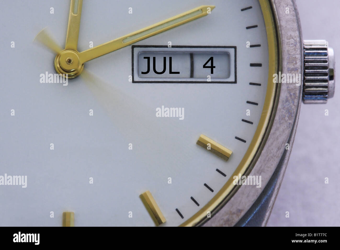 Watch Face showing July 4th Stock Photo - Alamy