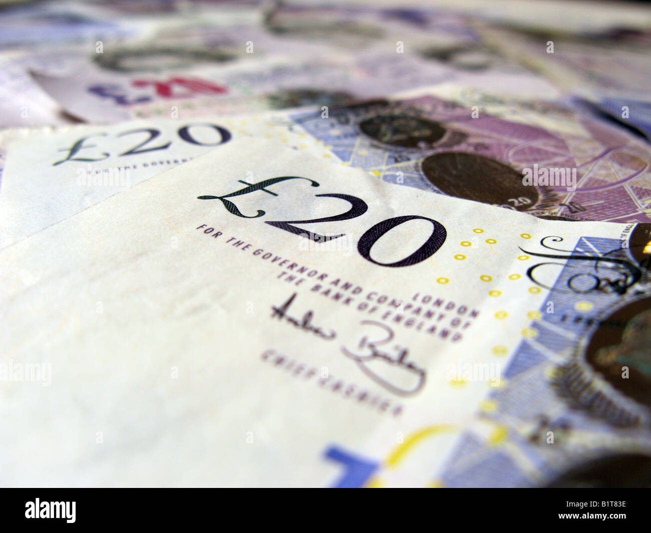 twenty pond notes Stock Photo - Alamy