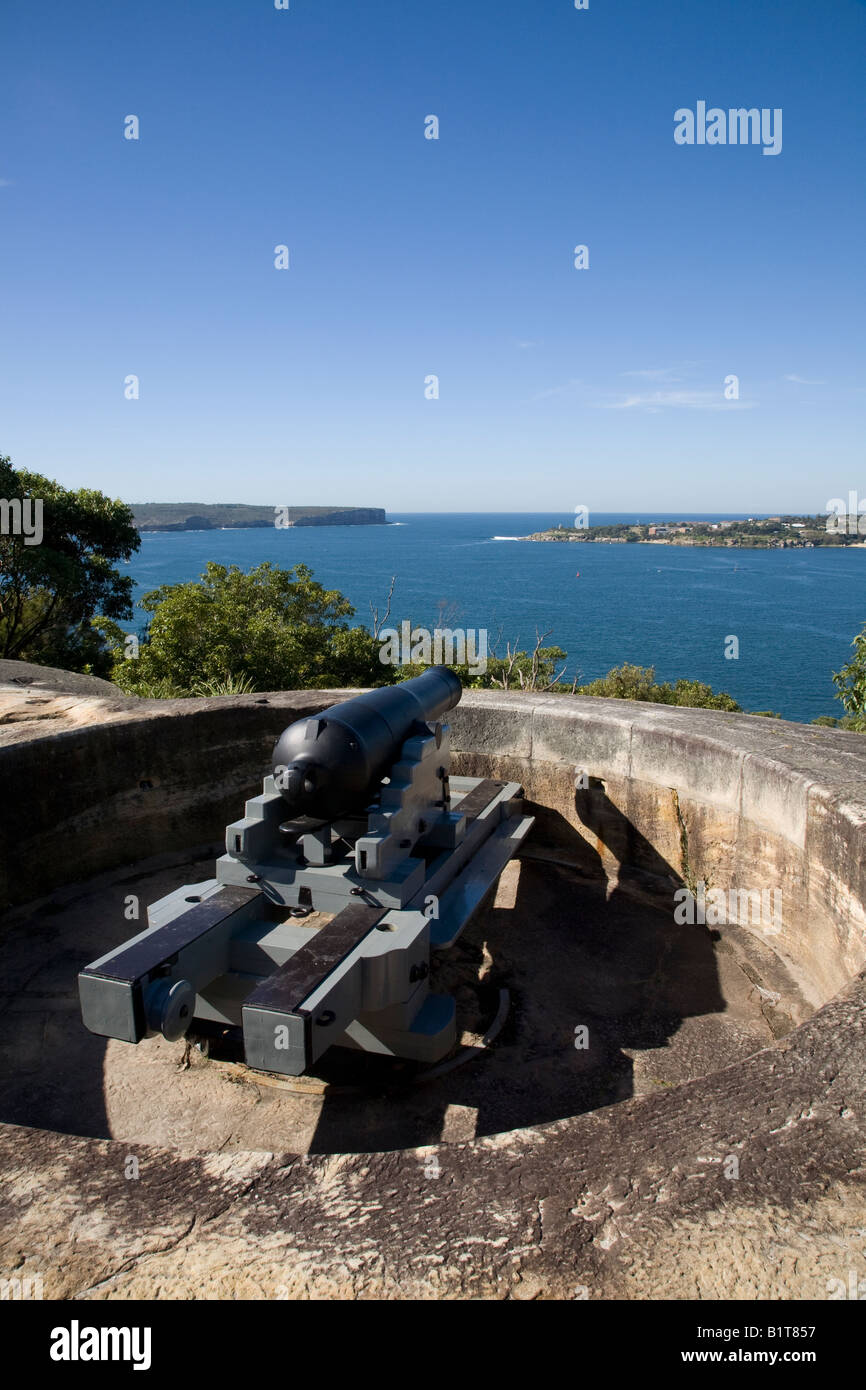 Old harbour defense canons at Middle Point Stock Photo - Alamy