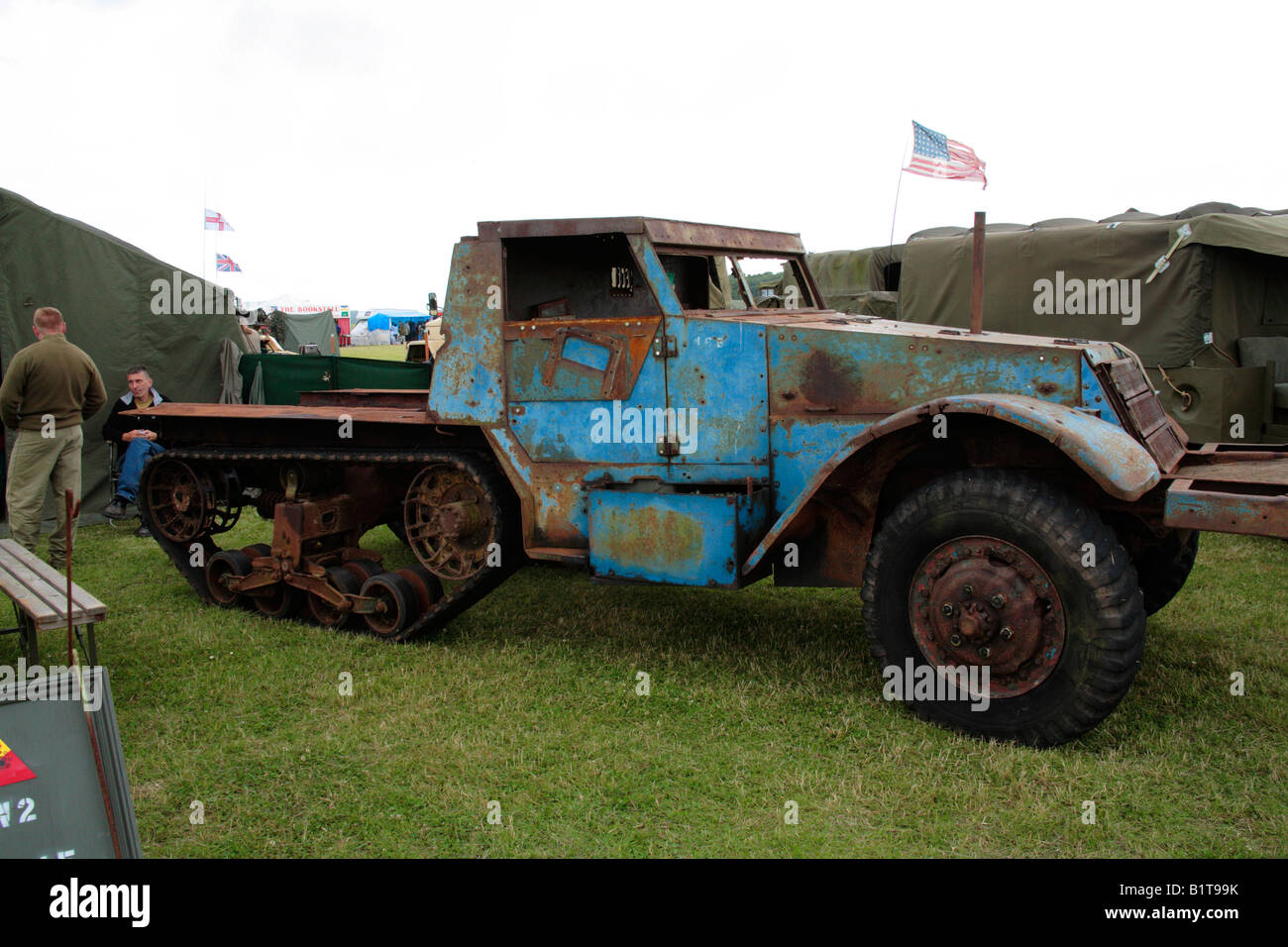 American M3 half-track WWII military rusty needing renovation Stock ...