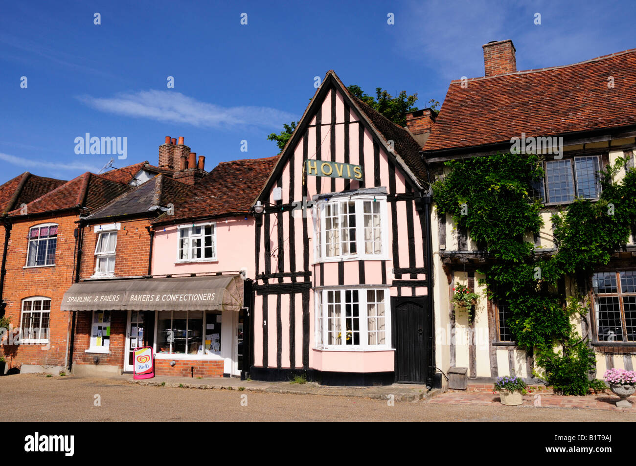 Shops on the Market Square Lavenham Suffolk, England UK Stock Photo - Alamy