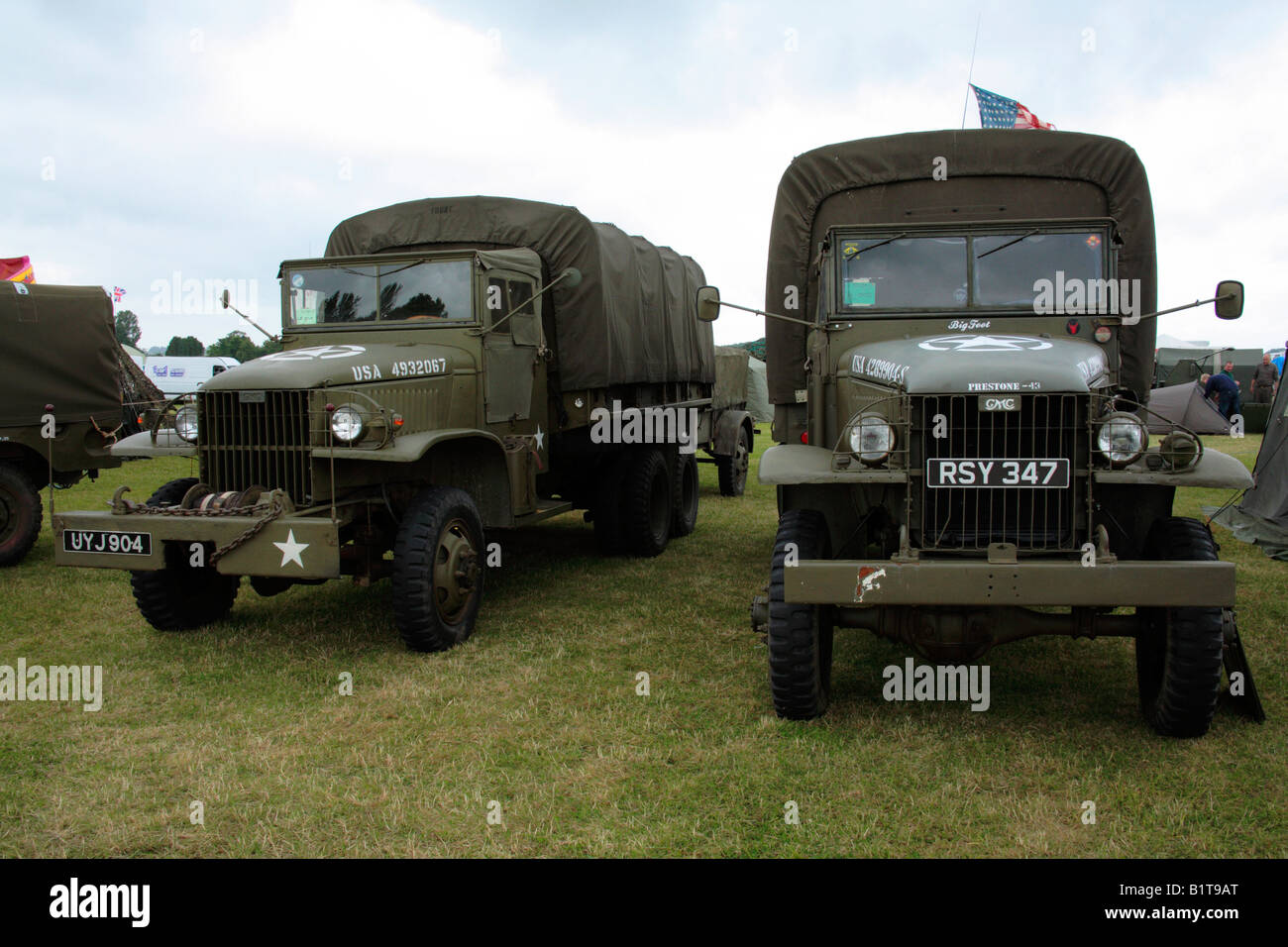 American WWII army 6x6 military trucks Stock Photo - Alamy