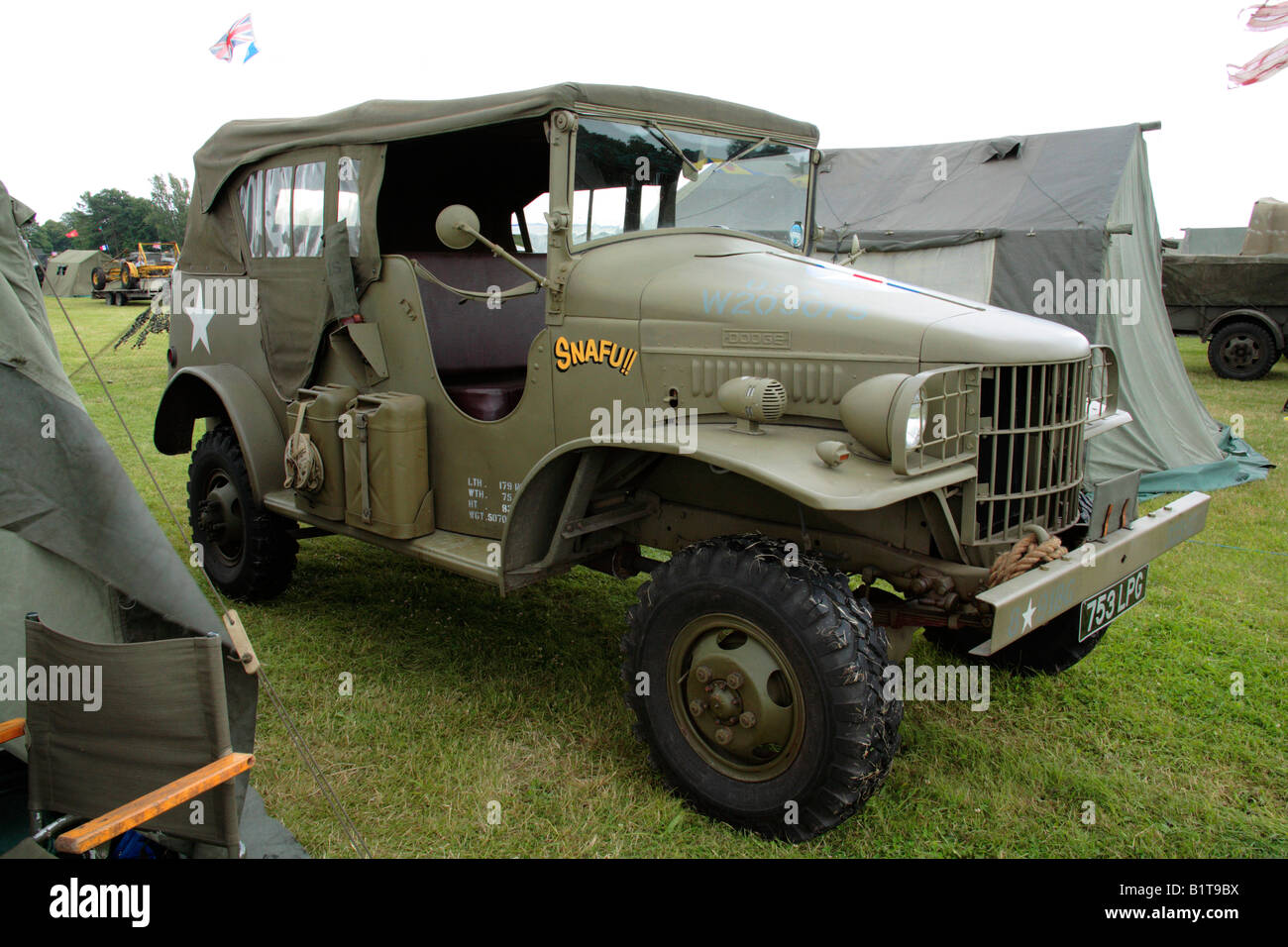 Dodge 4x4 field command car WWII military Stock Photo - Alamy
