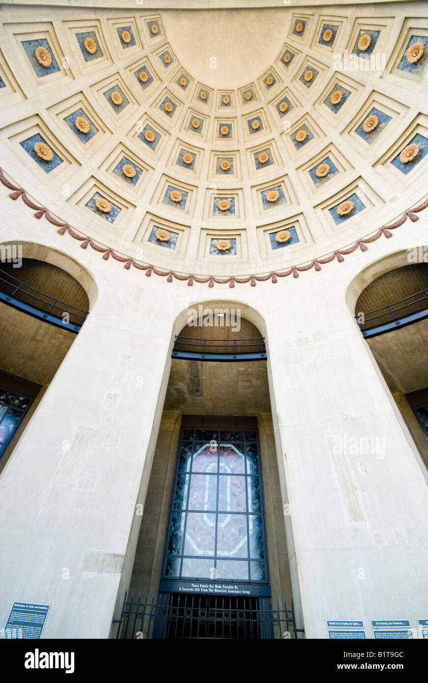 COLUMBUS, Ohio, United States — The domed atrium ceiling at the main ...