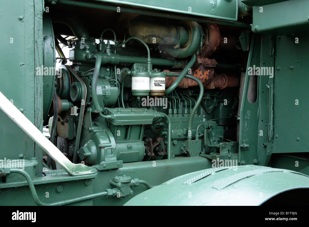WWII Scammel 6x6 tractor engine Stock Photo - Alamy