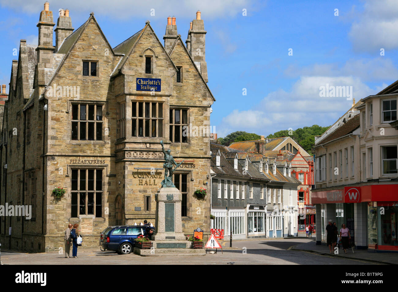 truro high street town centre shops county town cornwall england uk gb ...