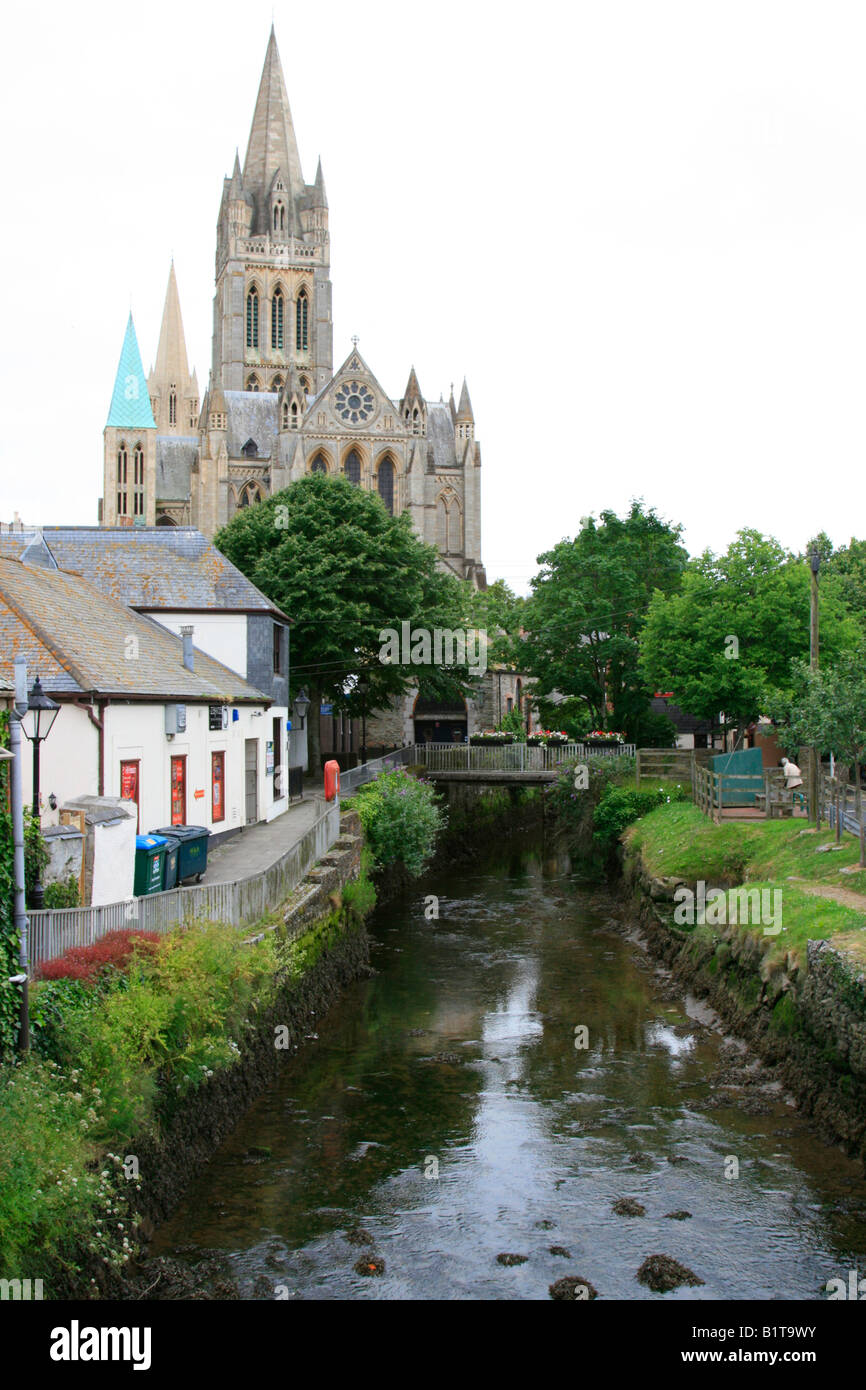 city of truro cathedral cornwall england uk gb Stock Photo - Alamy