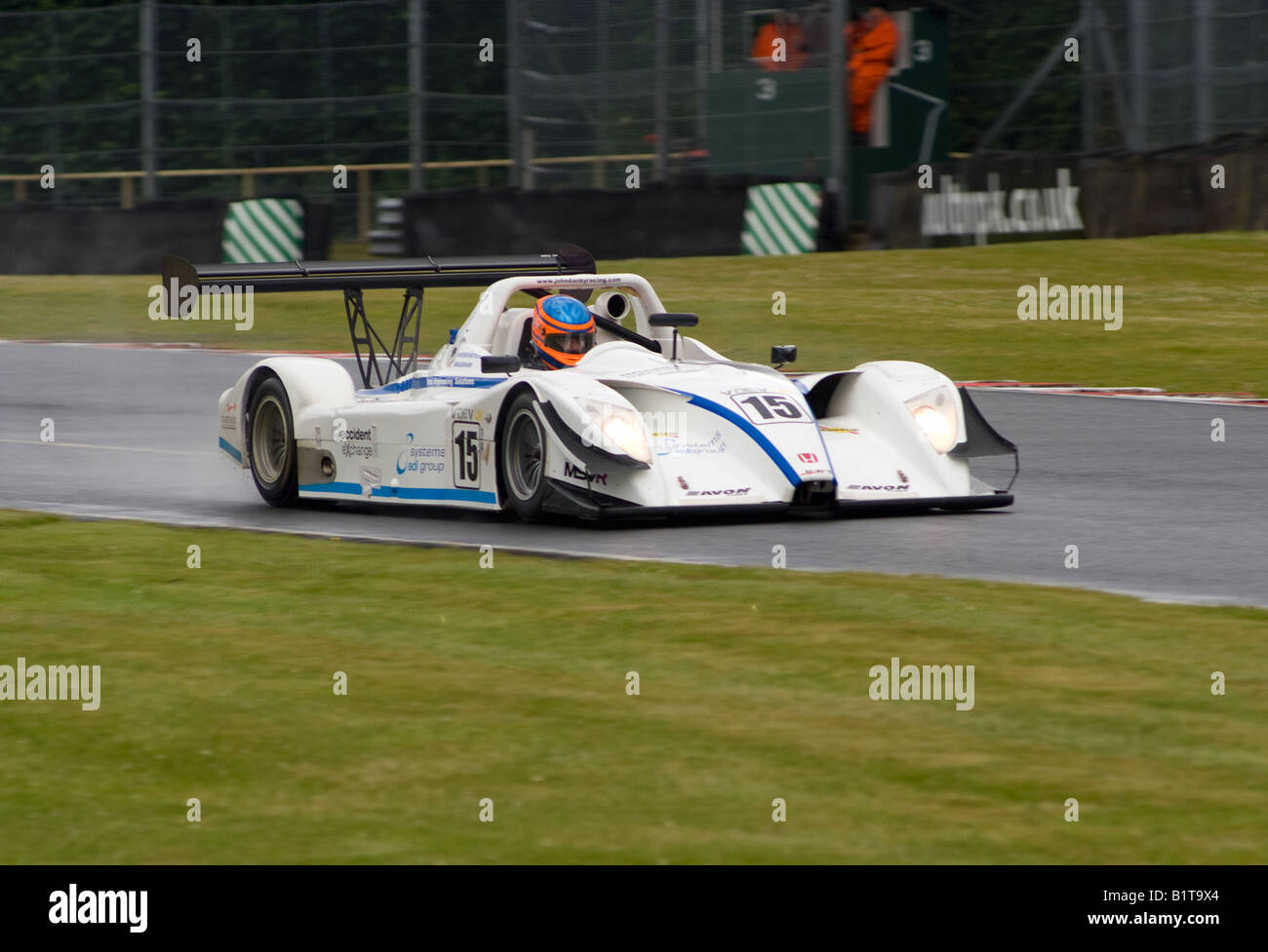 A V de V UK Ligier JS49 Sports Race Car Exits Old Hall at Oulton Park ...