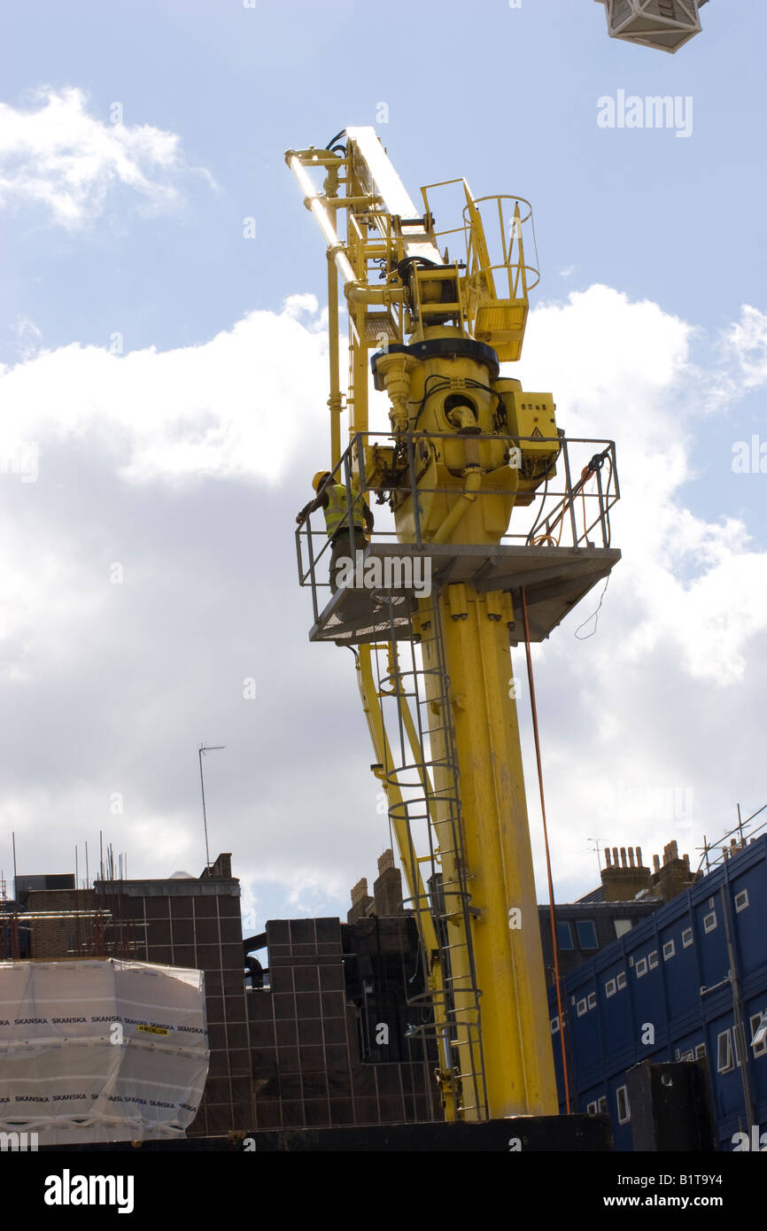 Schwing Concrete Pump being used during building work at Cannon Street ...