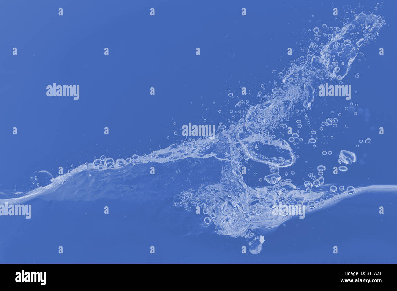 Abstract blue wave fantastic background splash fresh water motion Stock ...