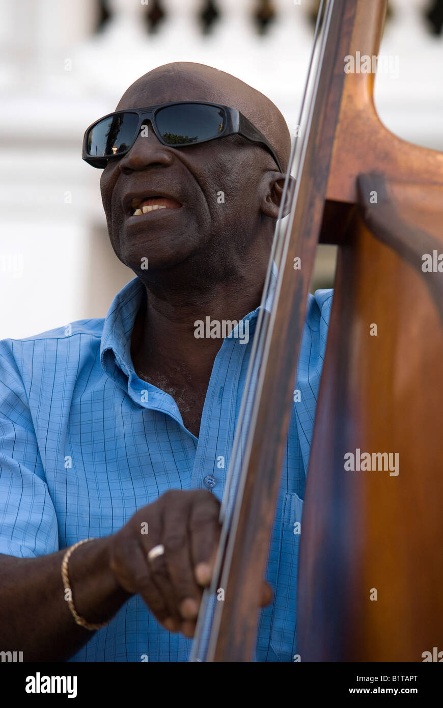 Cuban musician in Parque Céspedes, Santiago de Cuba Stock Photo - Alamy