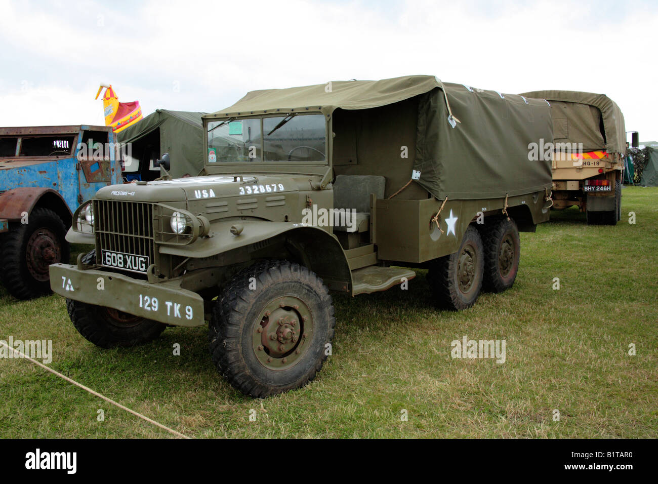 American WWII army 6x6 military trucks Stock Photo - Alamy