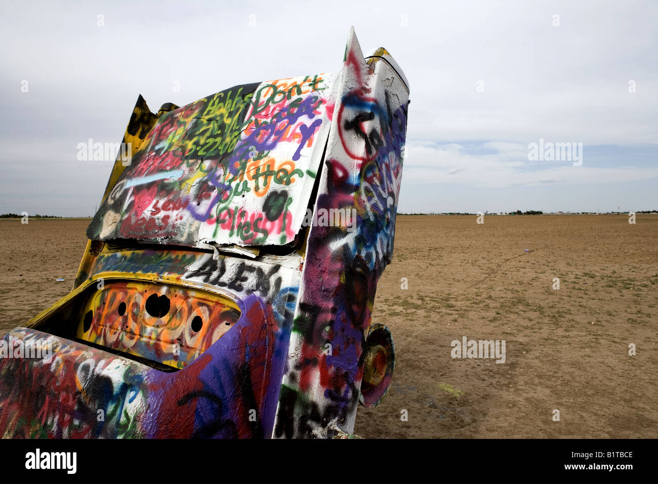 USA Amarillo Texas Cadillac Ranch a public art installation and ...