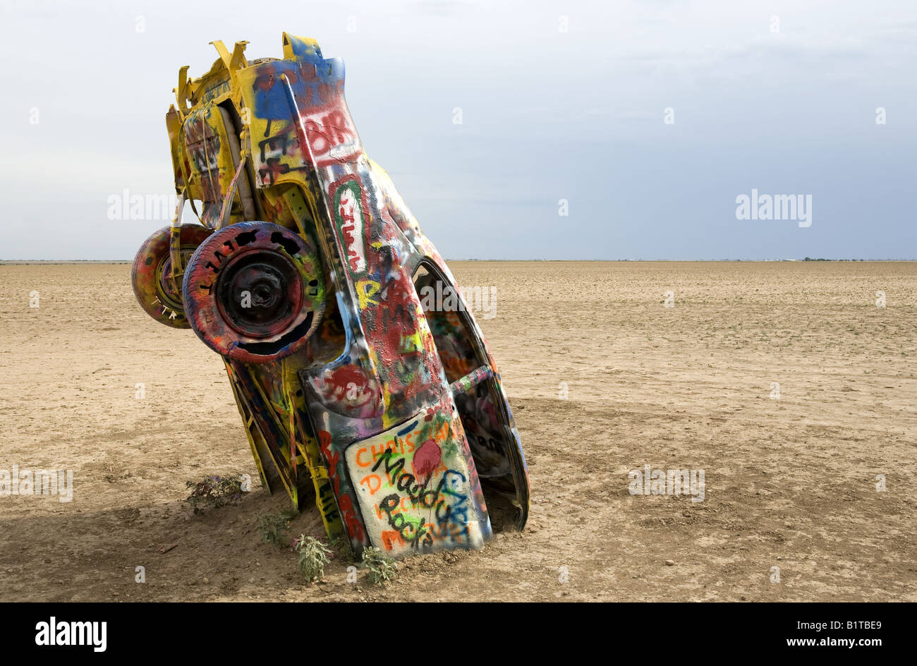 USA - Amarillo, Texas. Cadillac Ranch, a public art installation and ...