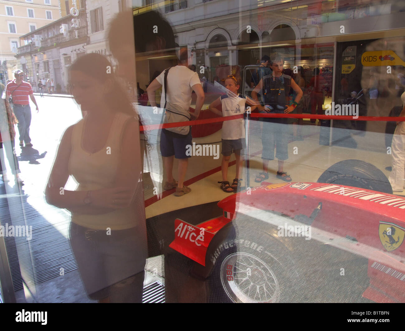 ferrari merchandise shop in rome italy Stock Photo - Alamy