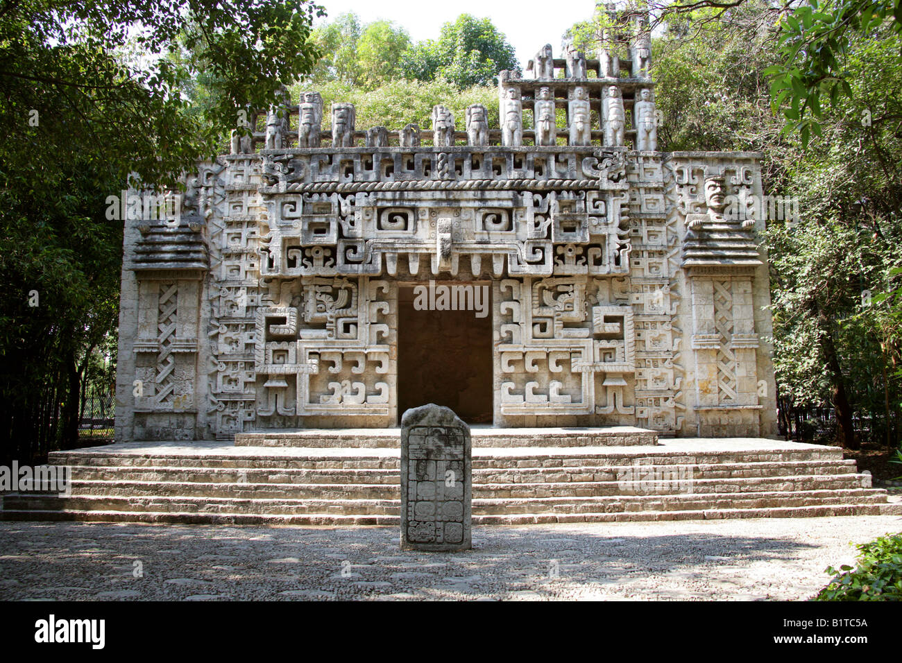 A Reconstruction of the Mayan Ruin, Edificio De Hochob, Campeche State ...