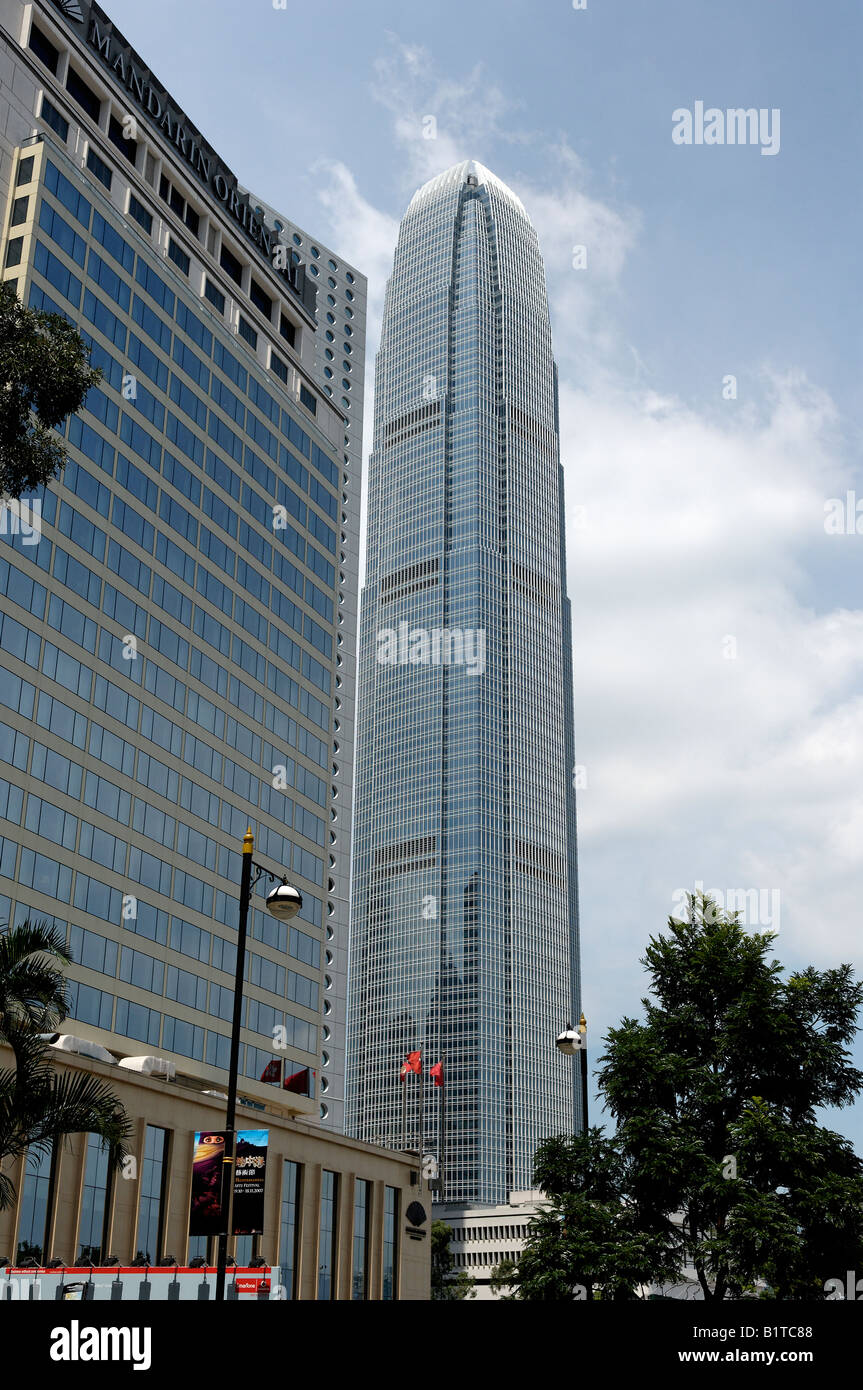 The new AIG Tower building towers over the harbour in Hong Kong Stock ...