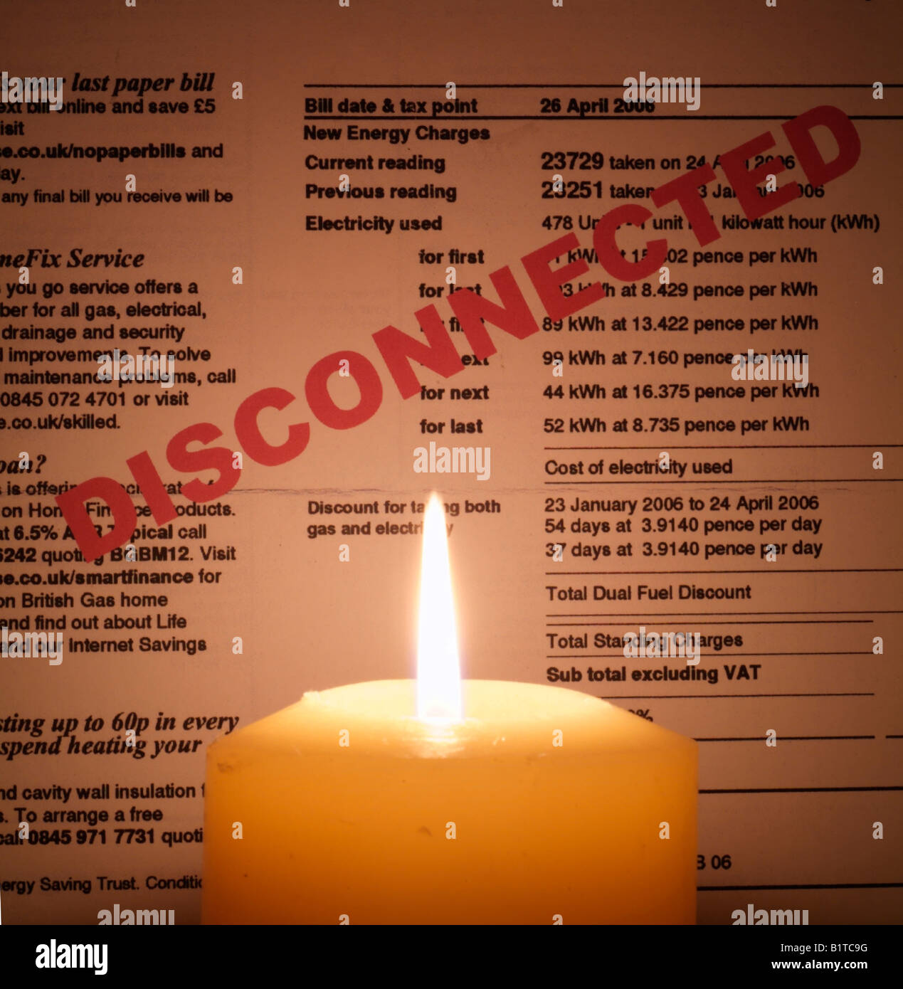 DISCONNECTED ELECTRICAL POWER SUPPLY Stock Photo - Alamy