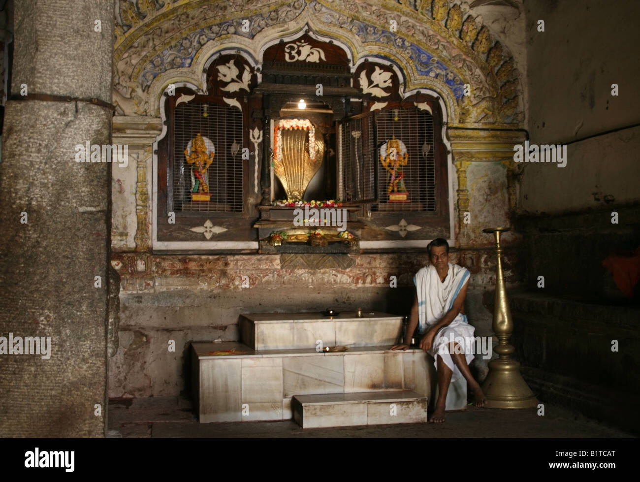 Naga Worship at a small Naga shrine inside Virupaksha 15th Century ...