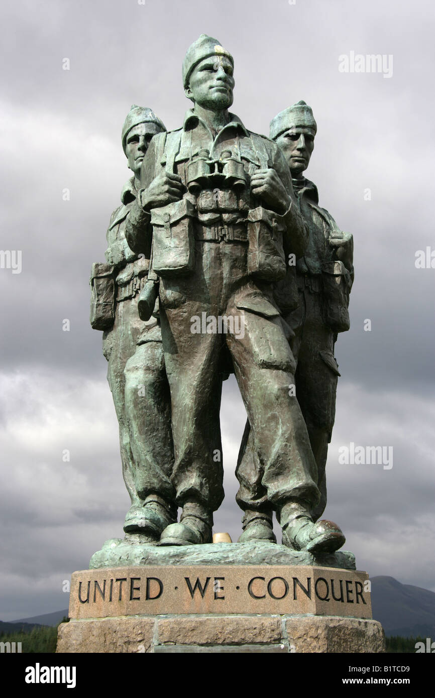Village of Spean Bridge, Scotland. The Second World War (WWII) Commando ...