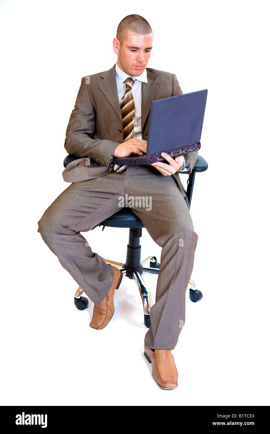 Office people using laptops Cut Out Stock Images & Pictures - Alamy