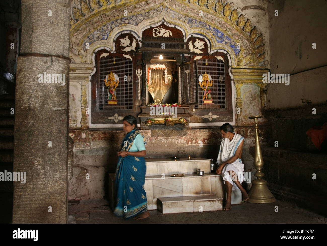 Naga Worship at a small Naga shrine inside Virupaksha 15th Century ...