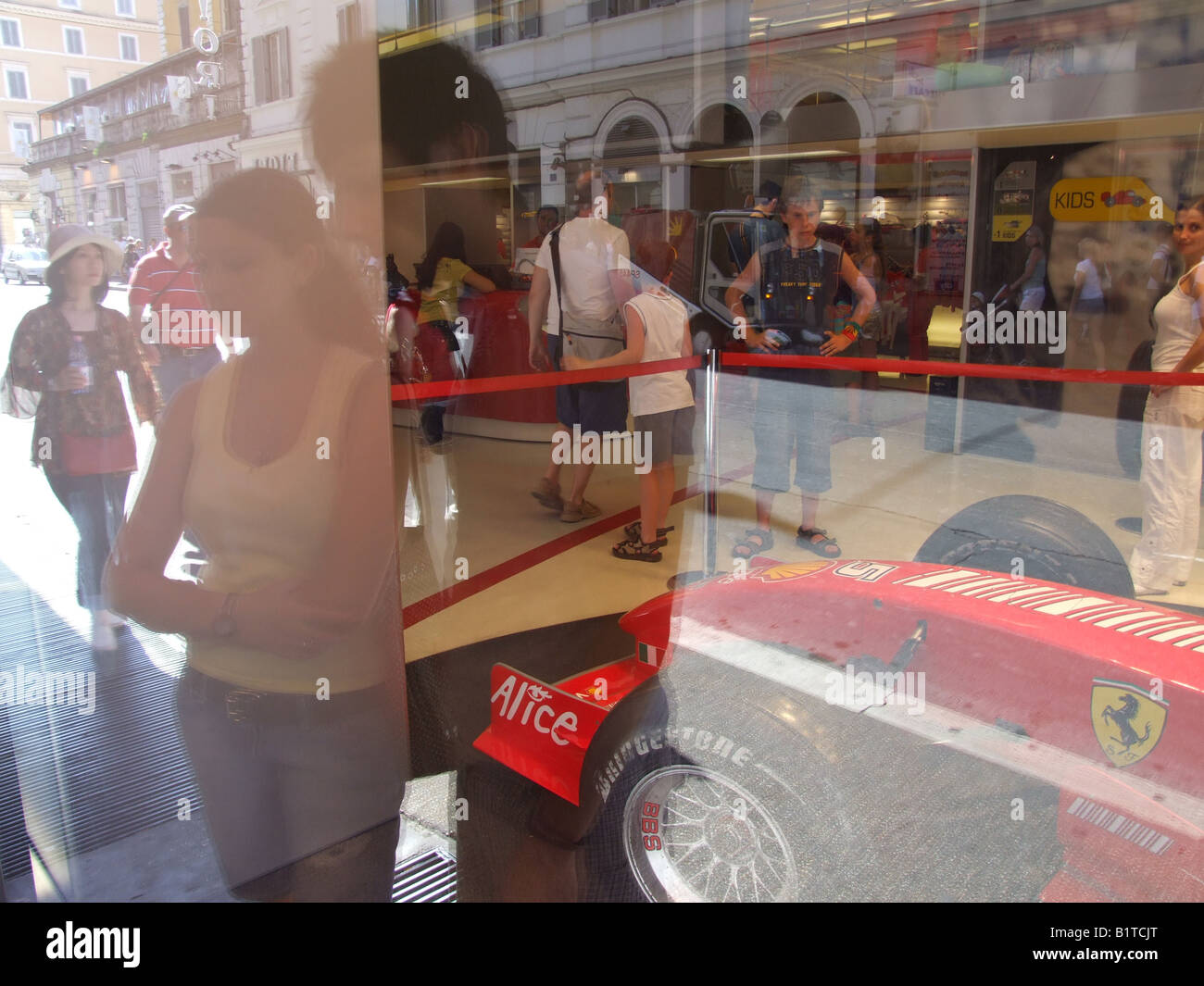 ferrari merchandise shop in rome italy Stock Photo - Alamy