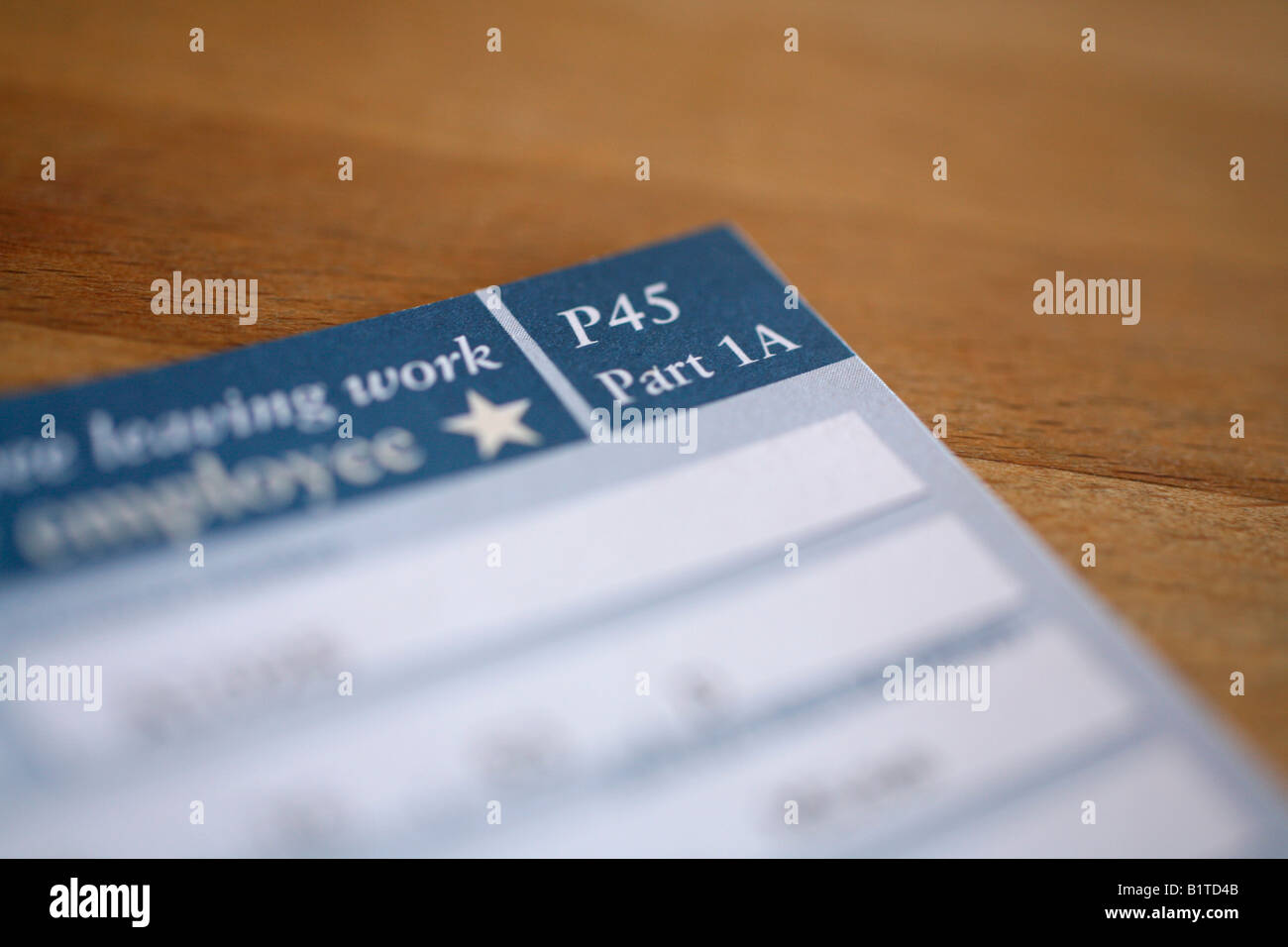 P45 form hi-res stock photography and images - Alamy