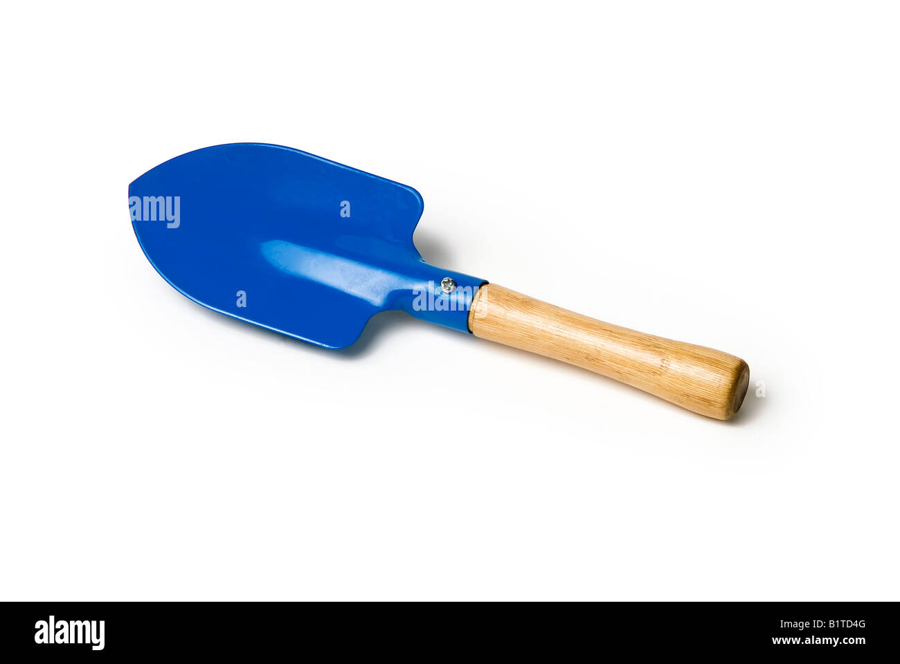 blue spade kids garden tool Stock Photo - Alamy