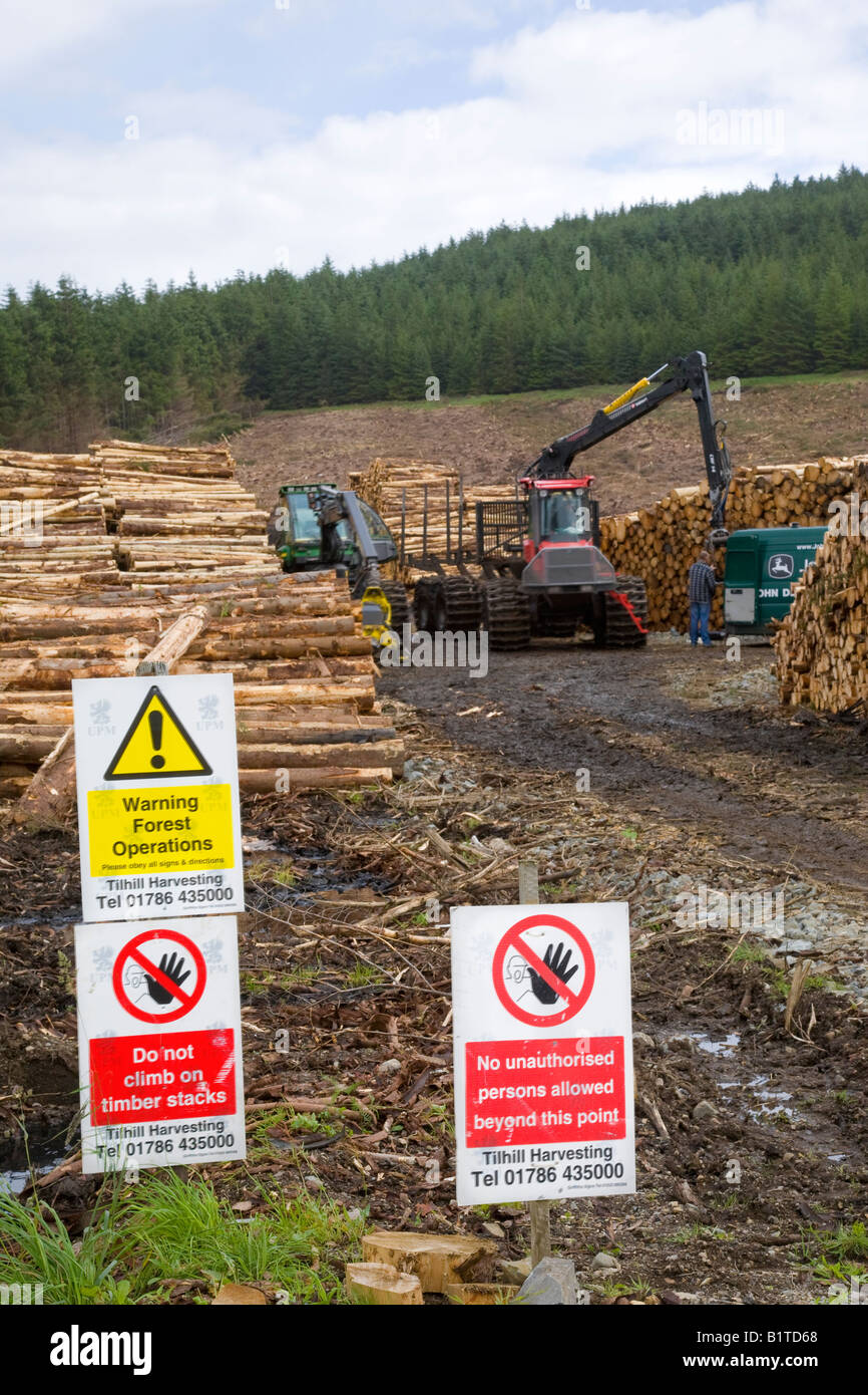 Scottish Tree Logging, harvesting & Timber Industry. Timberjack 1410D ...