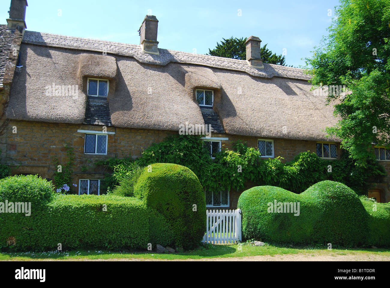 Thatched cottage, Great Tew, Oxfordshire, England, United Kingdom Stock ...