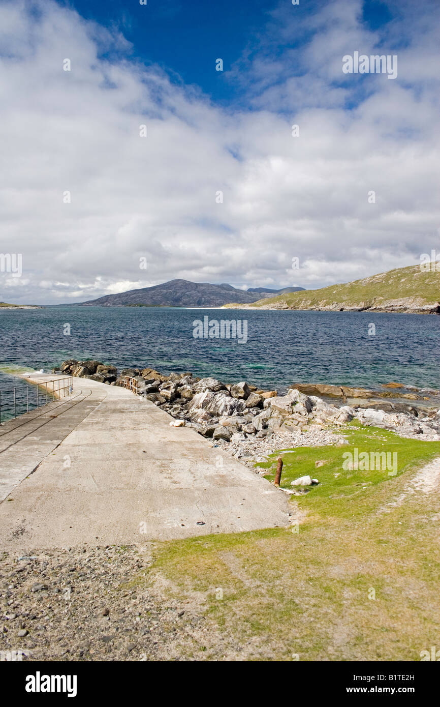View to island of Scarp from Hushinish, Isle of Harris, Outer Hebrides ...