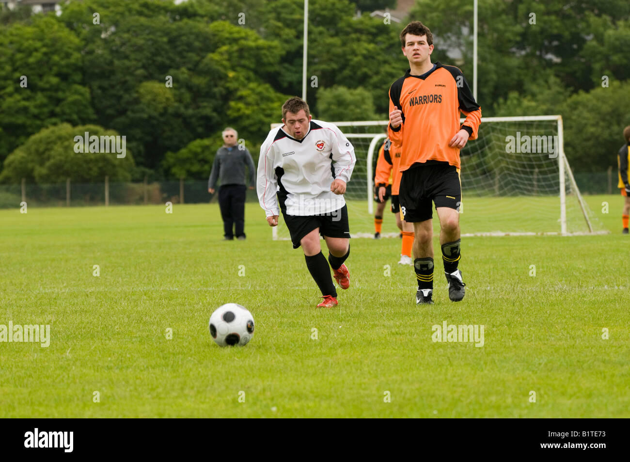 Young disabled footballers competing at Aberystwyth organised by ...