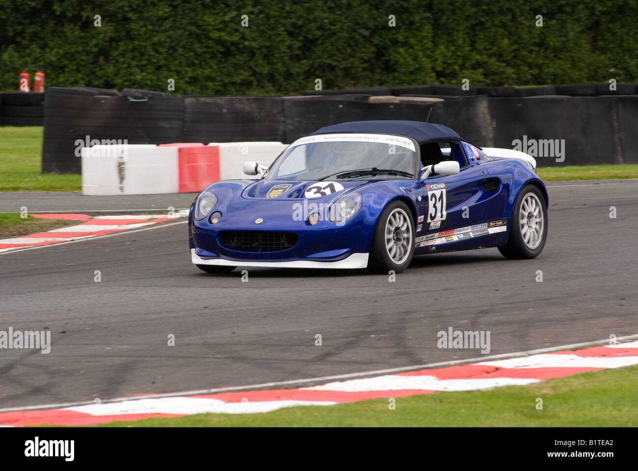 Lotus Elise S1 111S Sports Race Car in Brittens Corner at Oulton Park ...