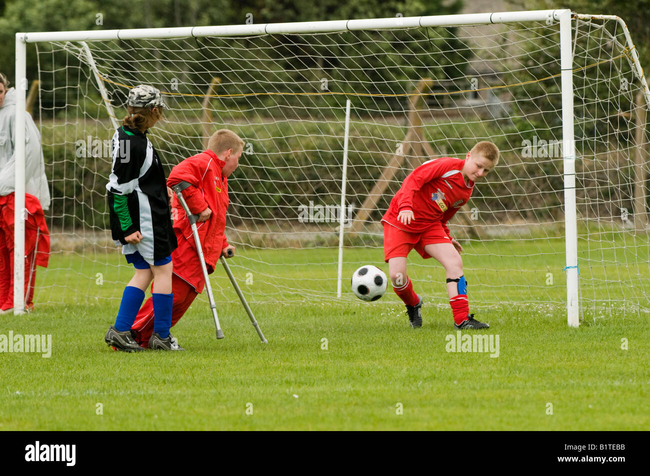 Young disabled footballers competing at Aberystwyth organised by ...