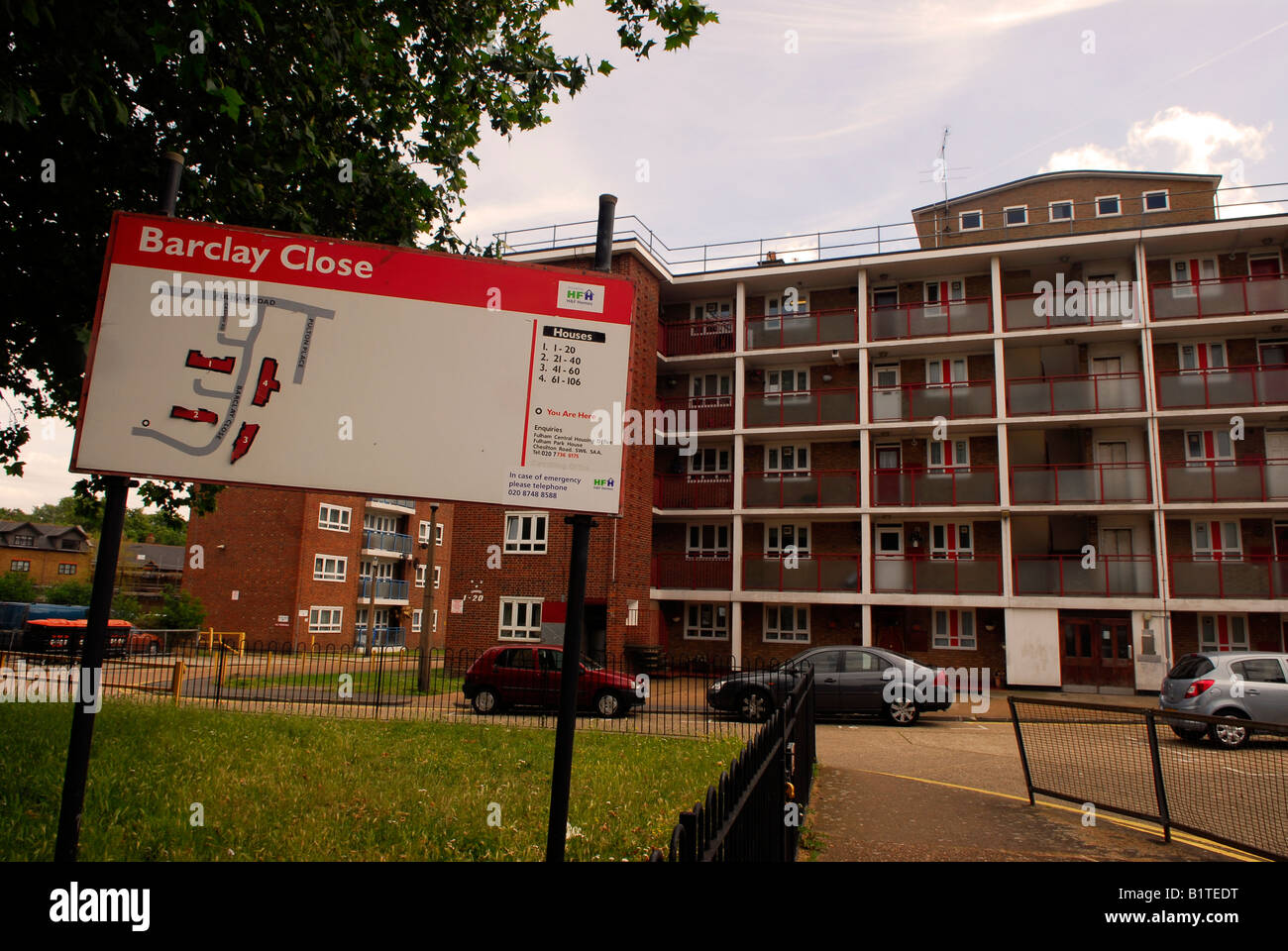 Housing estate Fulham west London UK Stock Photo - Alamy