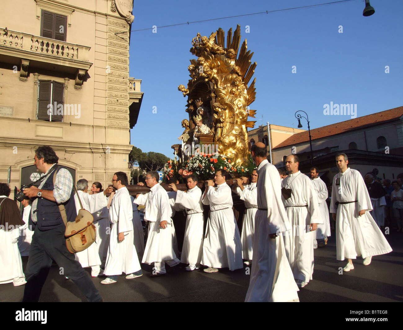 priests at religious procession in rome italy Stock Photo - Alamy