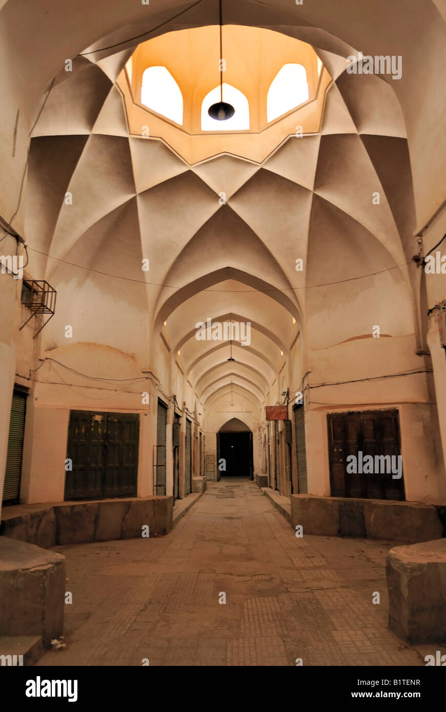 Alleyway leading to "The Market Place" and shops in the old sector of ...