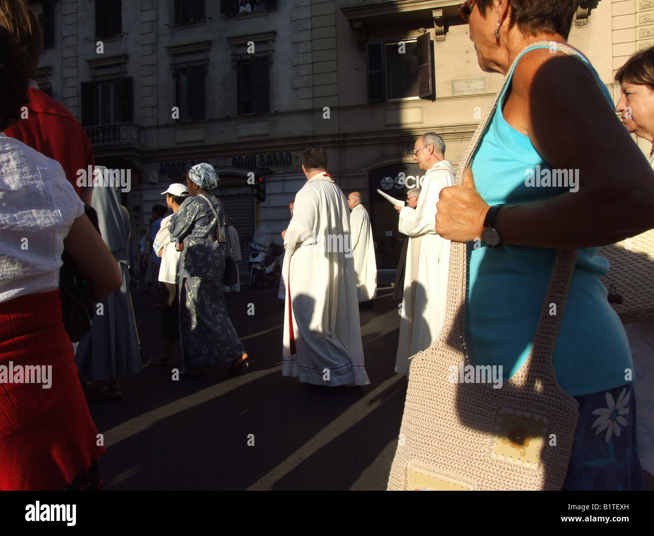 religious ceremony procession in borgo pio district, rome Stock Photo ...