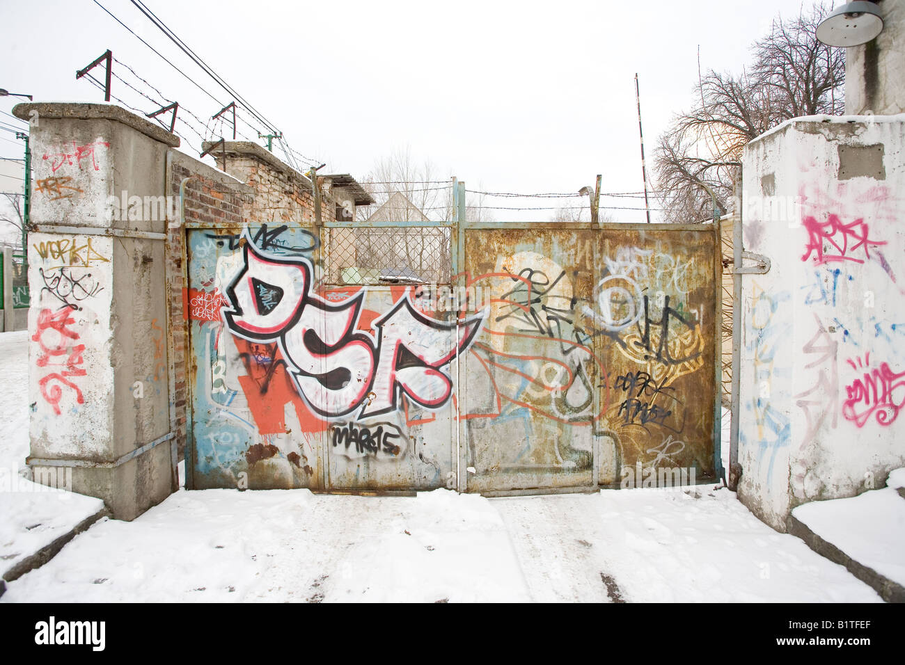 Graffiti tags on a wall Stock Photo - Alamy