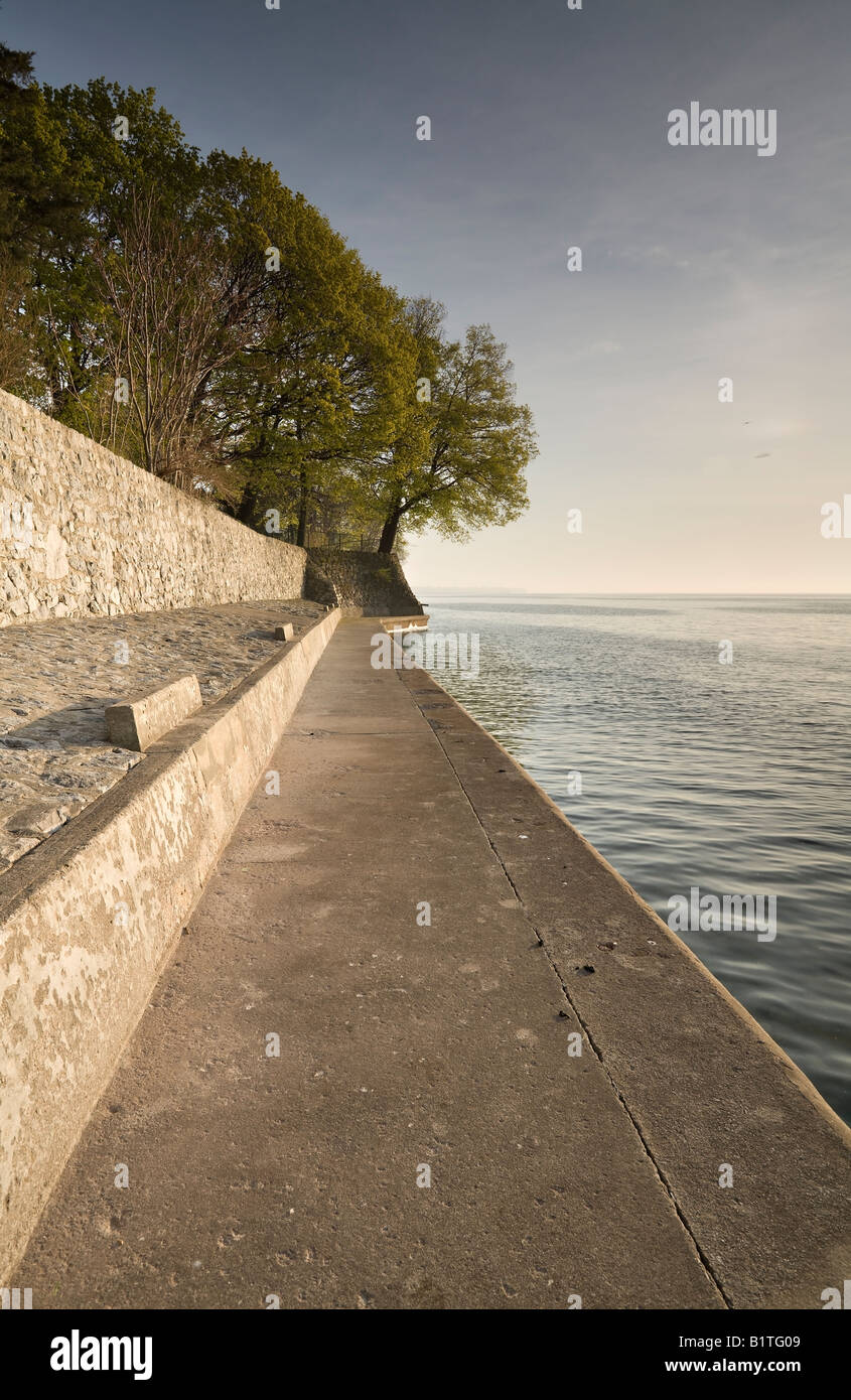 Concrete Ledge Overlooking Lake Ontario, Oakville, Ontario, Canada ...