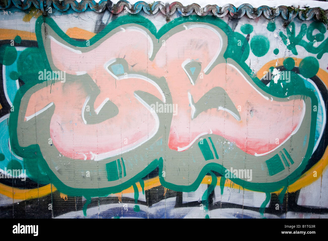 Graffiti tags on a wall Stock Photo - Alamy