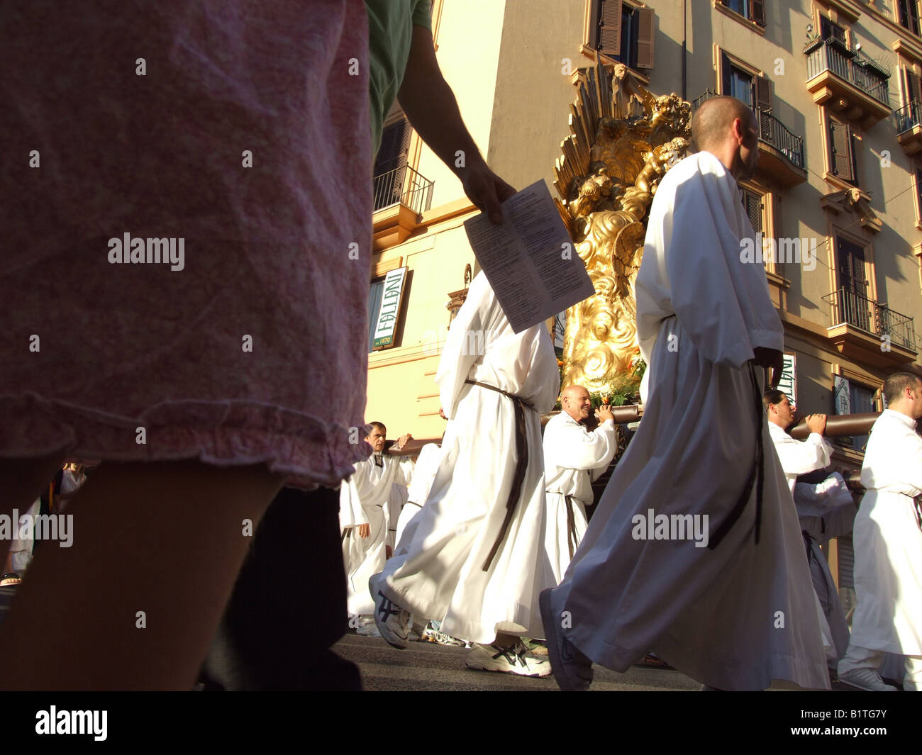 religious ceremony procession in borgo pio district, rome Stock Photo ...