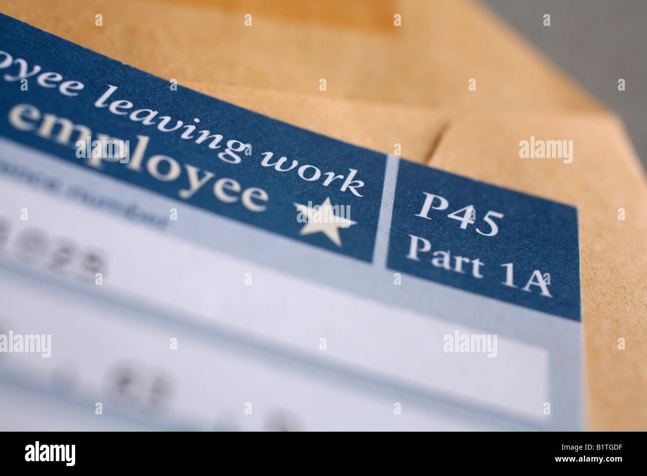 P45 form Stock Photo - Alamy