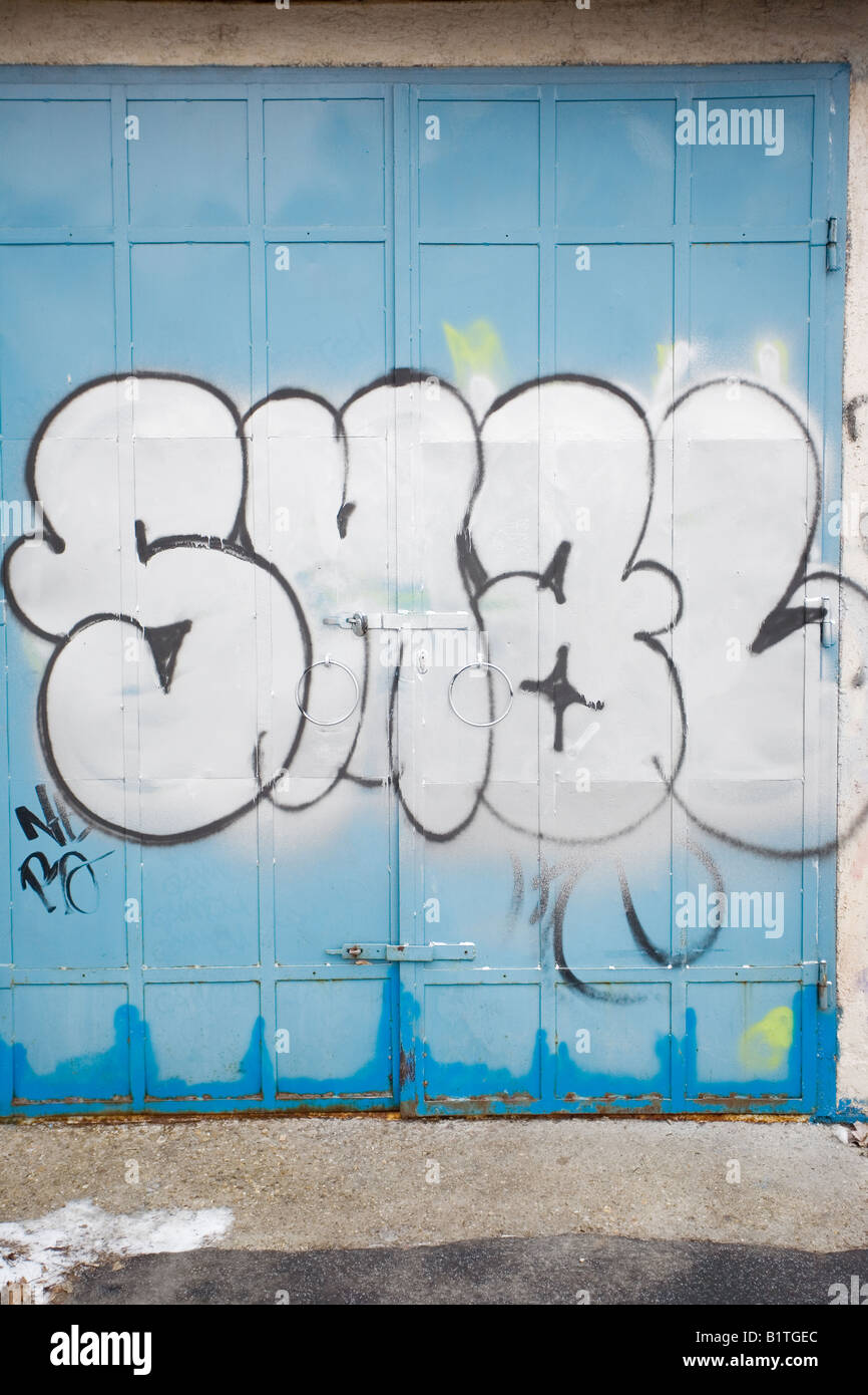 Graffiti tags on a wall Stock Photo - Alamy