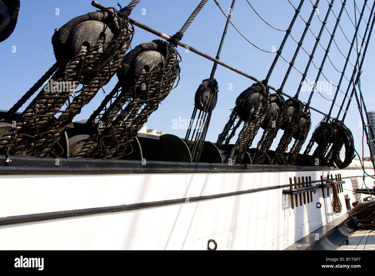 HMS Warrior rigging Stock Photo - Alamy